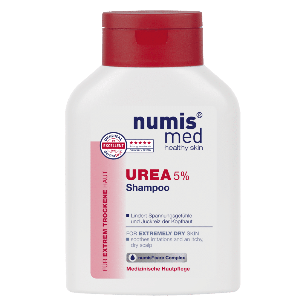 Mildes UREA 5% Shampoo für trockene, juckende Kopfhaut | numis® med